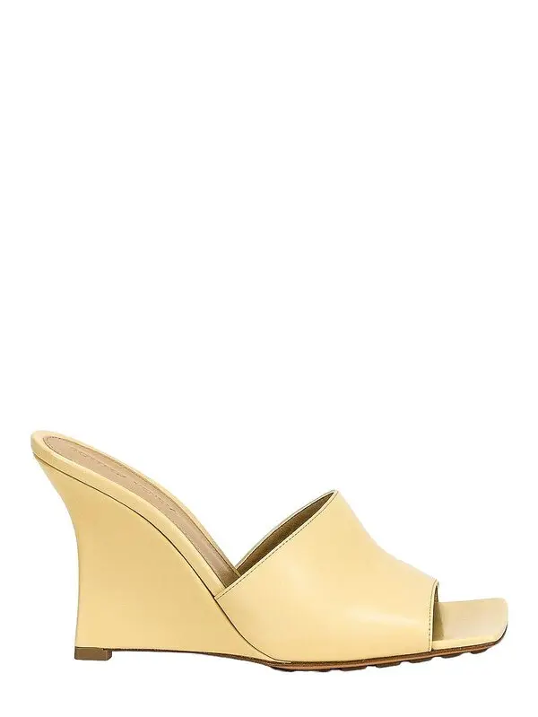Bottega Veneta Stretch Mule Wedges - Moonbeam