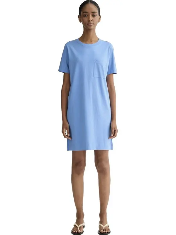 Everlane Organic Cotton Weekend T-shirt Dress - Blue Opal