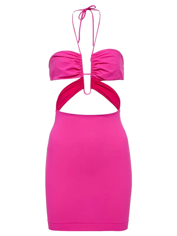 NENSI DOJAKA Halterneck Mini Dress - Pink