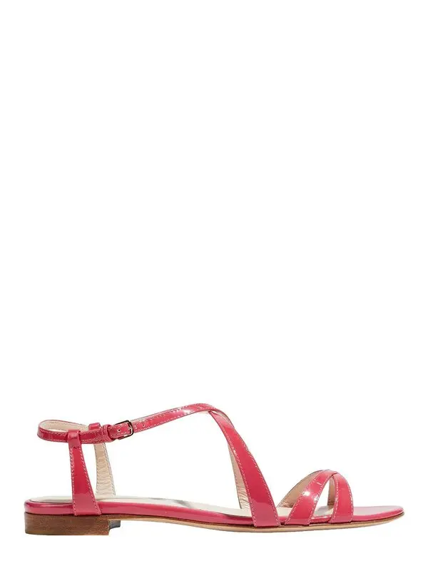 SERGIO ROSSI Patent-leather Sandals - Bright Pink