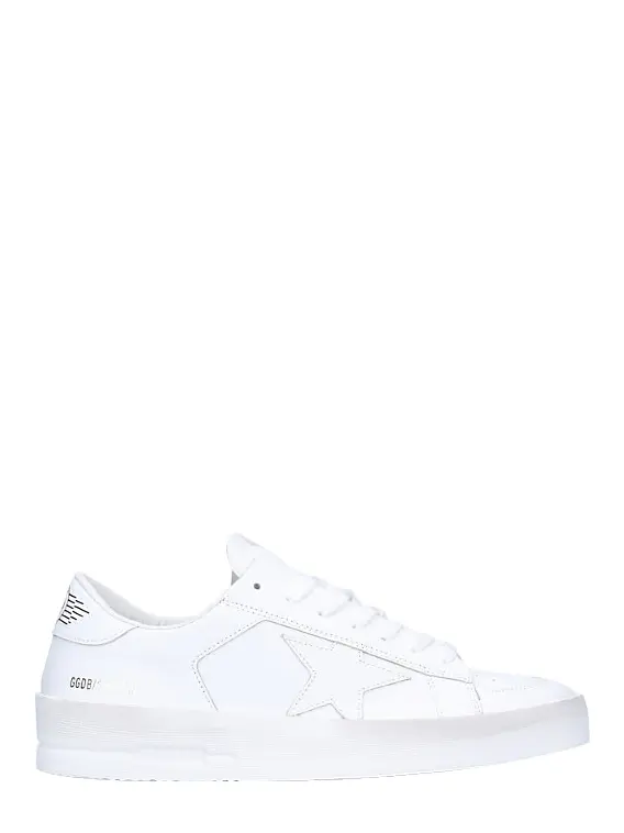 GOLDEN GOOSE Stardan Logo-print Leather Low-top Trainers - White