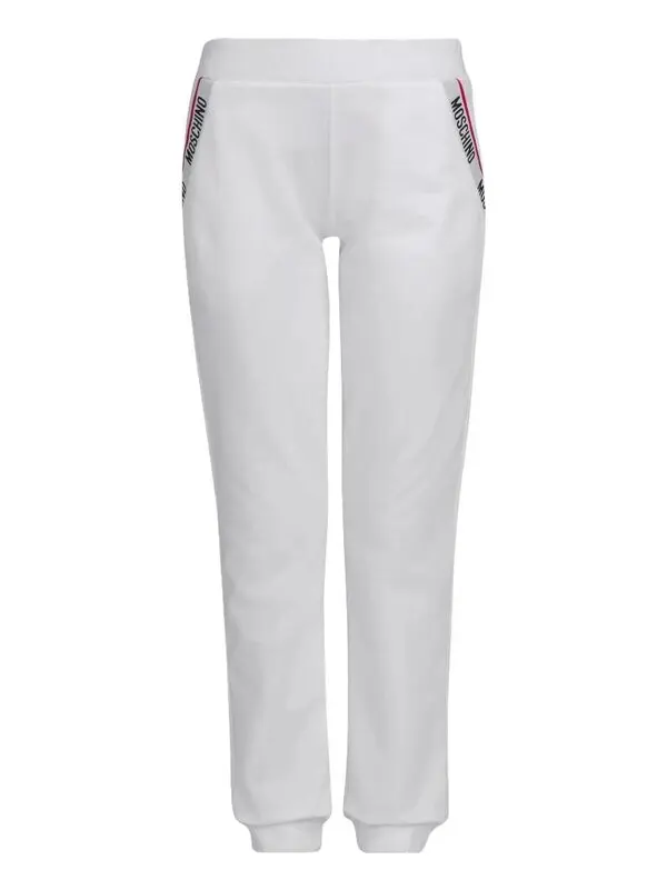 Moschino Stretch-cotton Jogger Pants - White