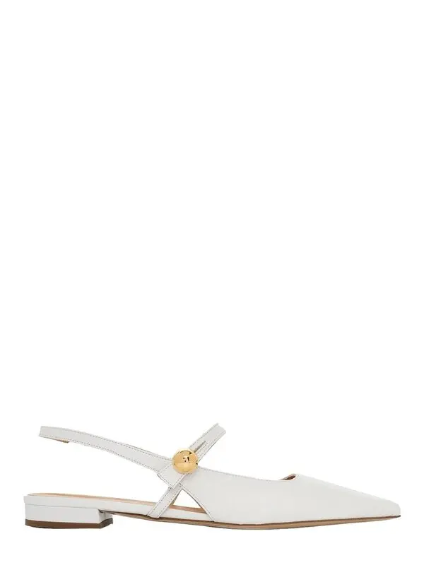 MADISON MAISON Slingback Ballerina Shoes - White