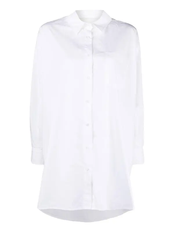 Iceberg Embroidered-logo Cut-out Shirt - White