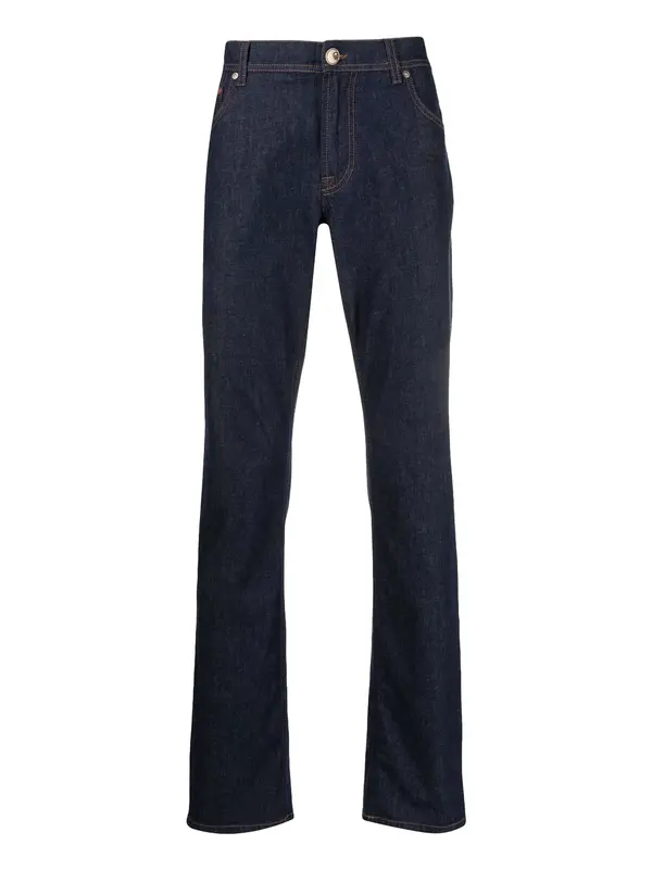 Corneliani Slim Cut Denim Jeans - Blue