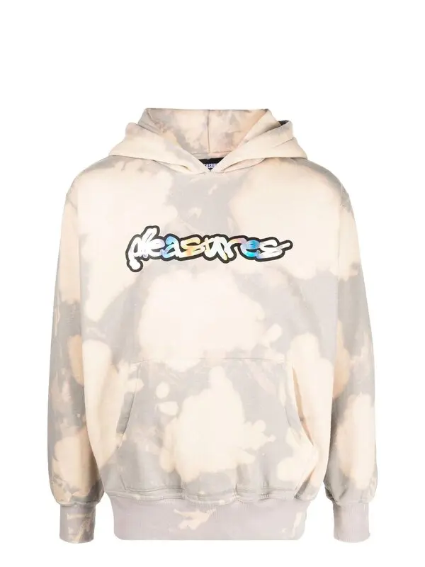 PLEASURES Bleached-effect Hoodie - Grey