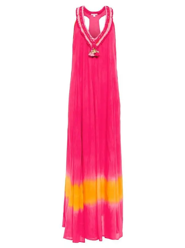 Poupette St Barth Nava Tie-dye Maxi Dress - Pink
