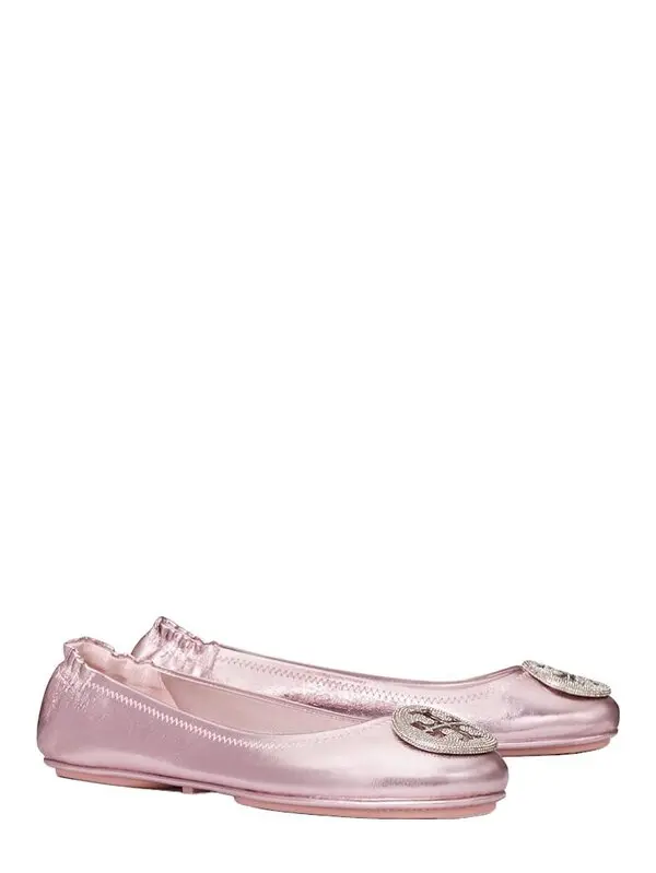Tory Burch Minnie Travel Ballet Flats - Sparkle Pink
