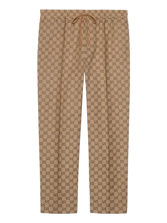 Gucci Gg Canvas Track Bottoms - Beige
