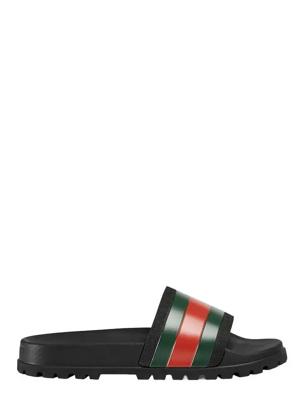 Gucci Web Slide Sandal - Green