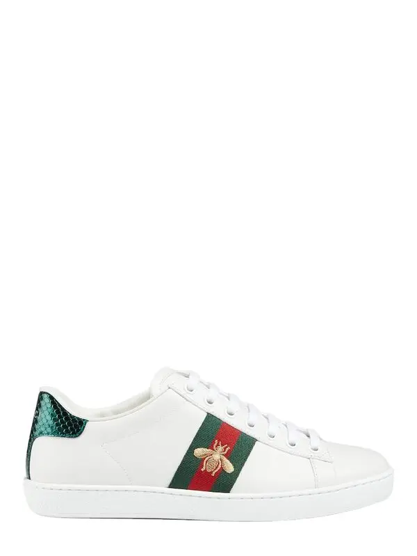 Gucci Ace Sneaker With Bee - White