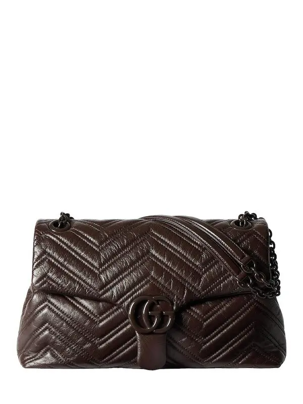 Gucci Gg Marmont Shoulder Bag - Brown