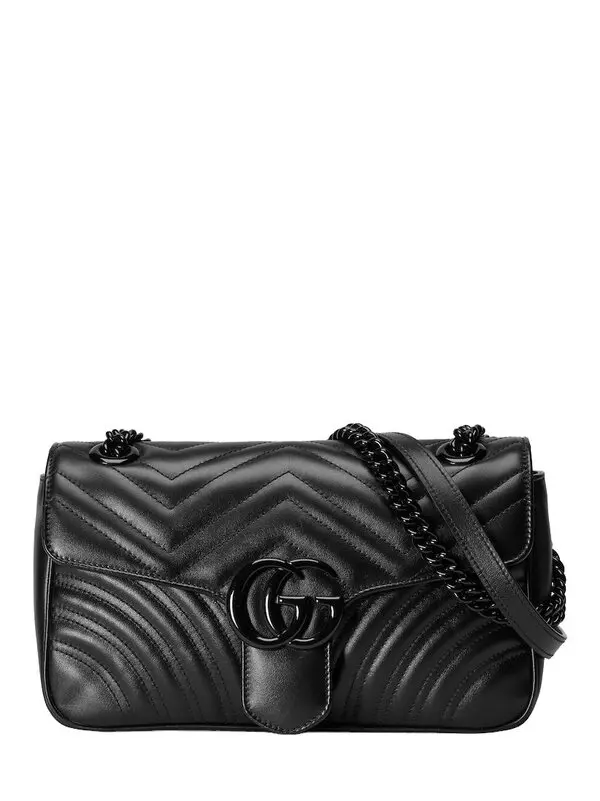 Gucci Gg Marmont Medium Shoulder Bag - Black