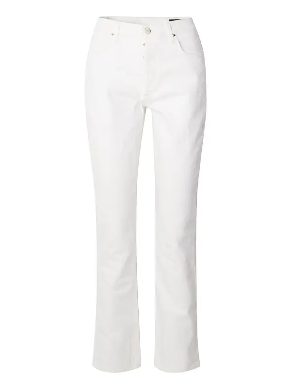 GOLDSIGN The Morgan High-rise Slim-leg Jeans - White