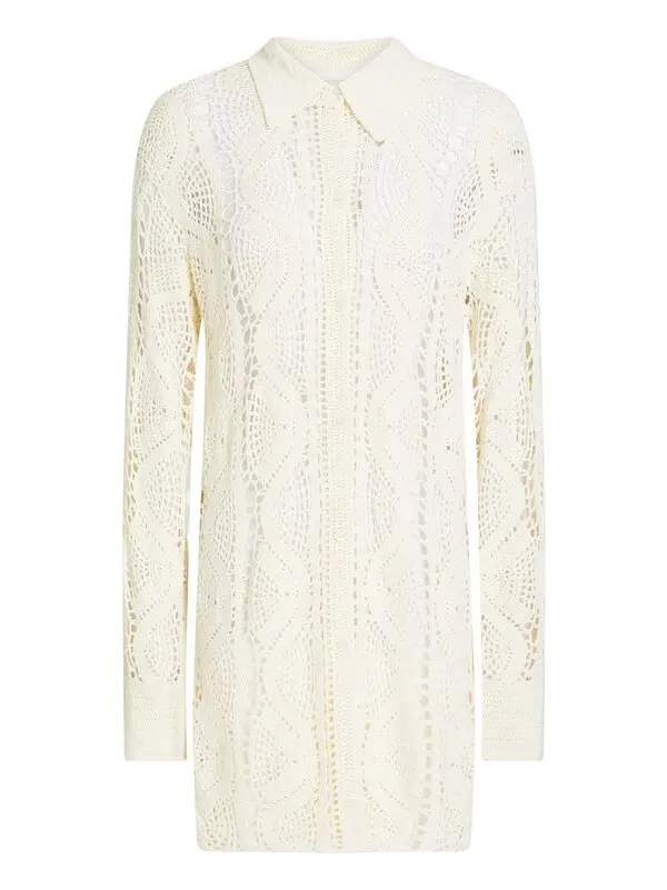 Helmut Lang Crocheted Shirt - Cream
