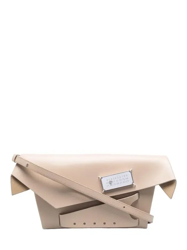 MAISON MARGIELA Snatched Leather Clutch - Neutrals
