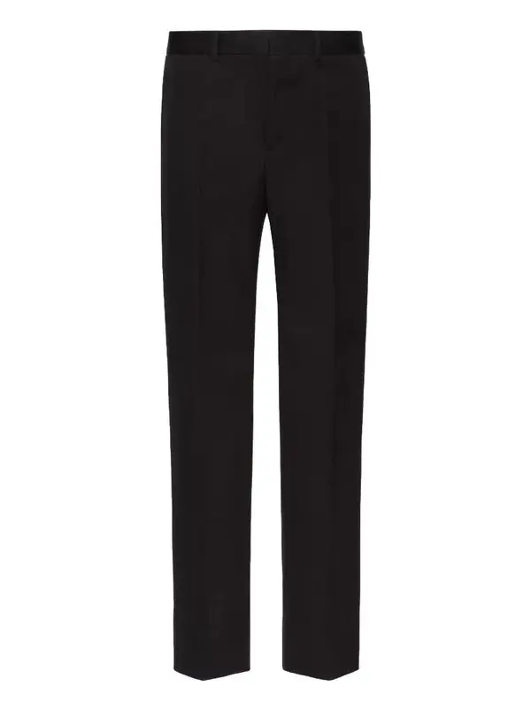 Valentino Garavani Tailored Pressed-crease Trousers - Black