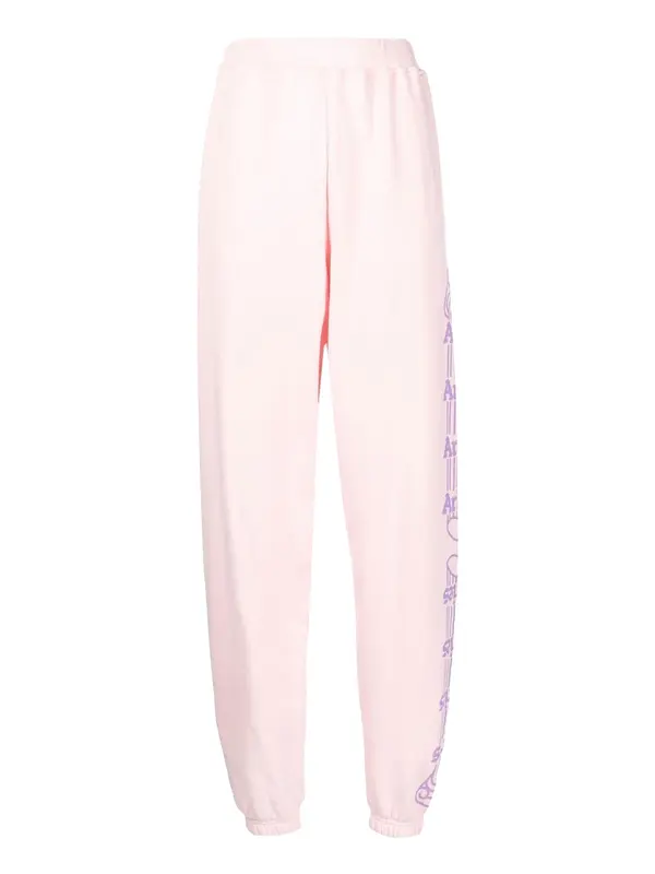 Aries Side Logo-print Track Pants - Pink