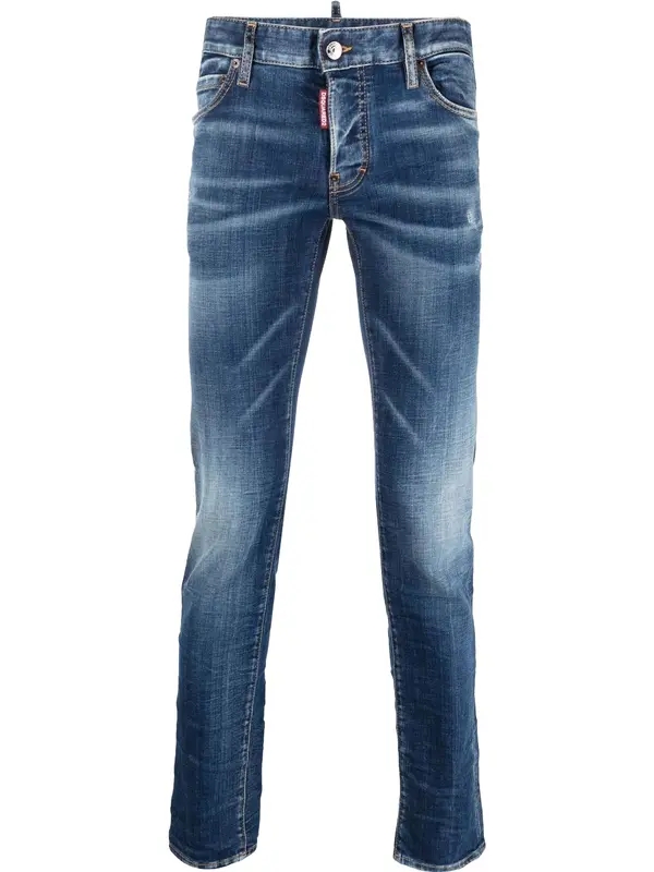 Dsquared2 Stonewashed Skinny Jeans - Blue