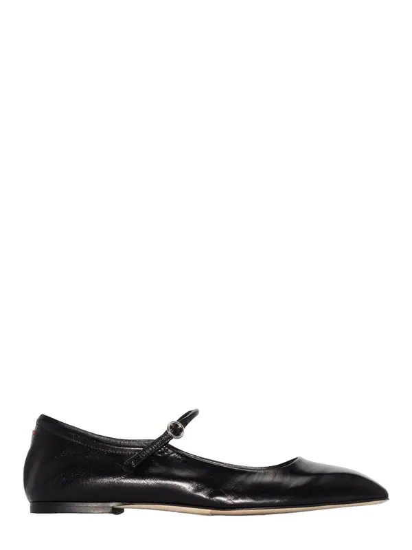 AeydĒ Square-toe Ballerina Flats - Black