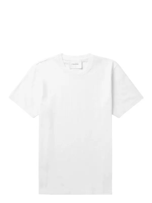 FRAME Cotton-jersey T-shirt - White