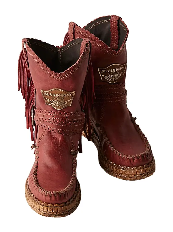 EL VAQUERO Arya Mocc Boots - Wash Bordo