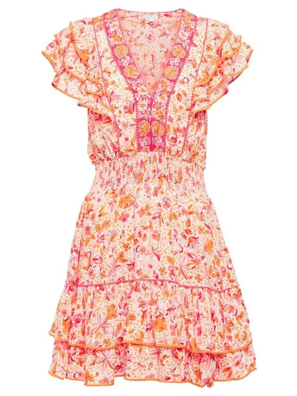 Poupette St Barth Camila Floral Mini Dress - Multicoloured