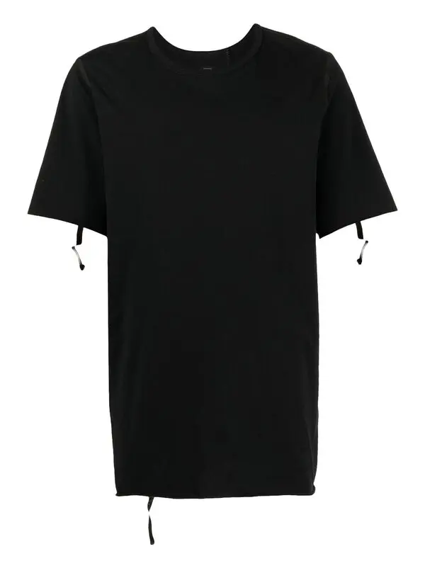 ISAAC SELLAM EXPERIENCE Seam-detailing Cotton T-shirt - Black
