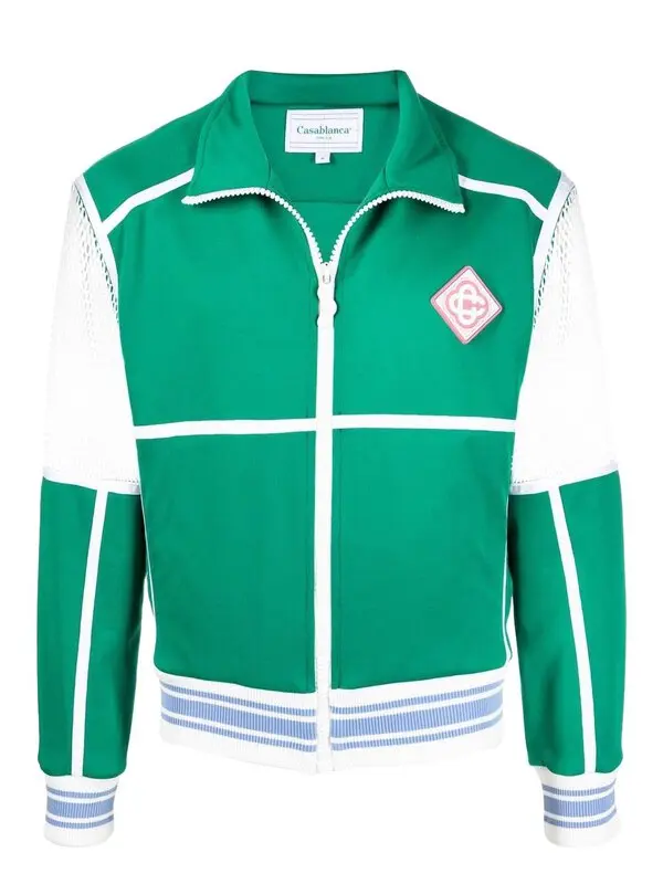 Casablanca Panelled Bomber Jacket - Green
