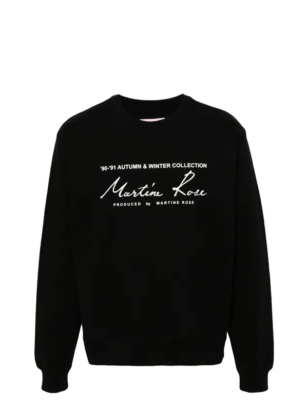 Martine Rose Logo-print Cotton Sweatshirt - Black