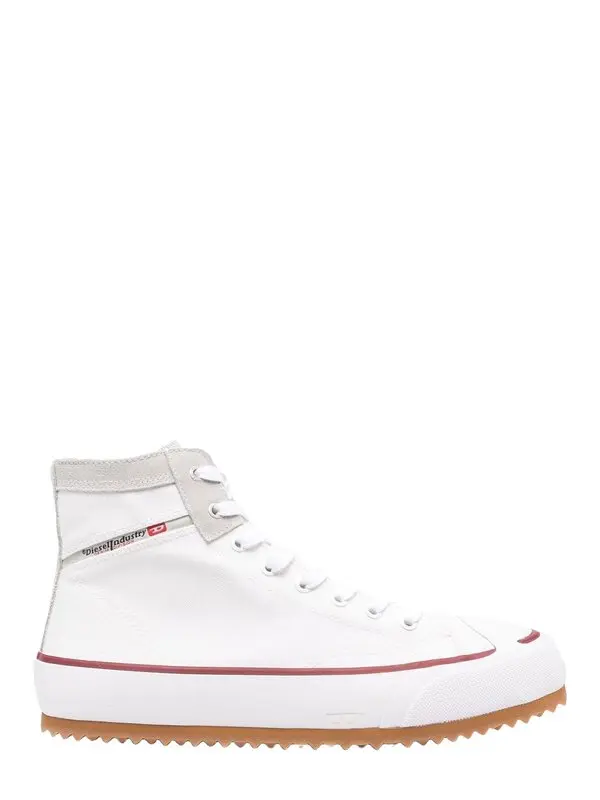 DIESEL® Side Logo Detail High Top Sneakers - White