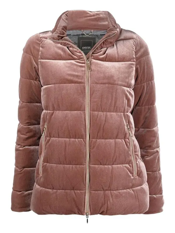 Geox Velvet Puffer Jacket - Pink