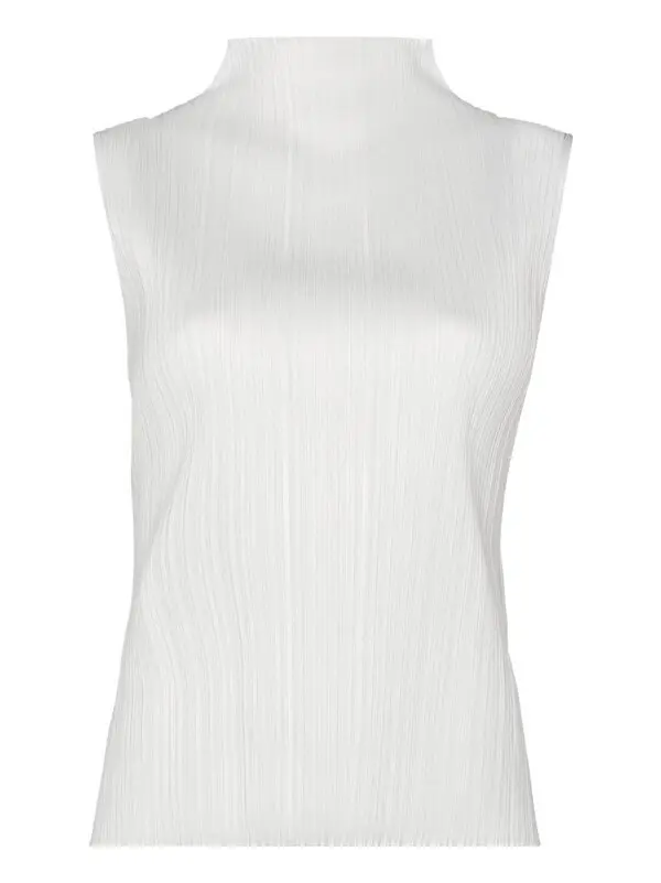 Issey Miyake High Neck Tank Top - Grey