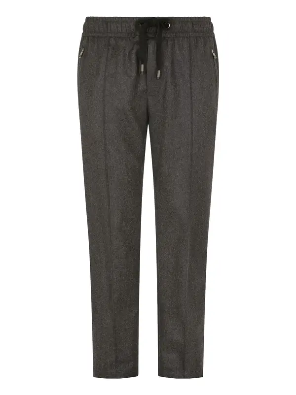 Dolce & Gabbana Virgin Wool Track Pants - Grey