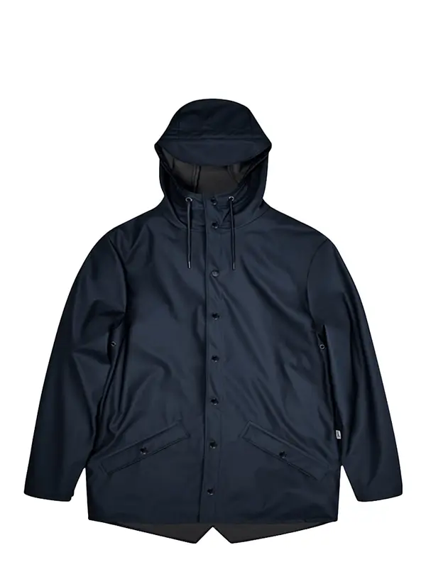 Rains Snap-front Hooded Rain Jacket - Bay
