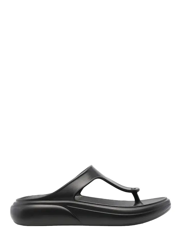 STUART WEITZMAN Open Toe Flip Flops - Black