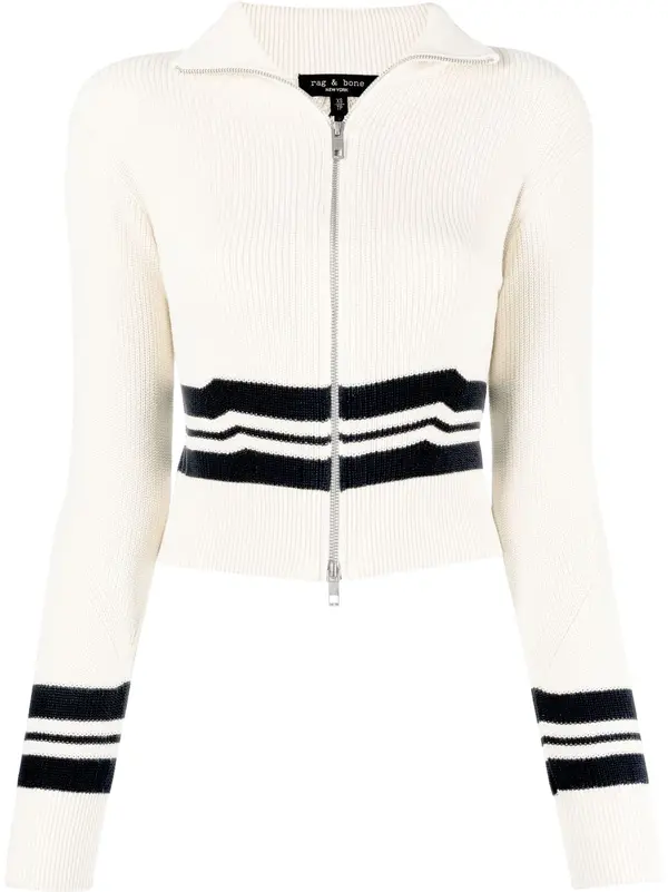 Rag & Bone Stripe-detail Ribbed Jumper - Neutrals