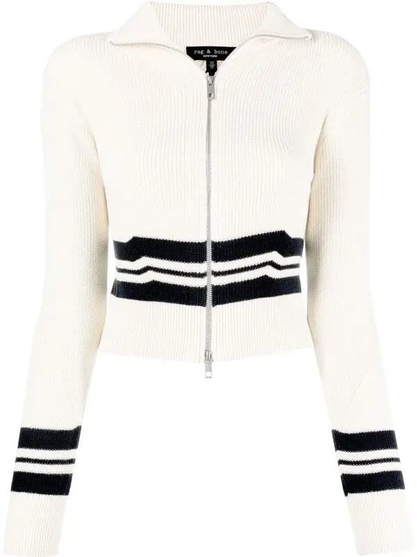 Rag & Bone Stripe-detail Ribbed Jumper - Neutrals