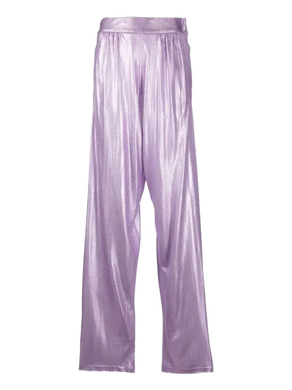 TOM FORD Lurex Wide-leg Trousers - Purple
