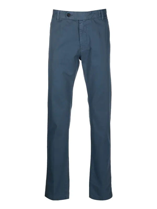 Massimo Alba Off-centre Button Chinos - Blue