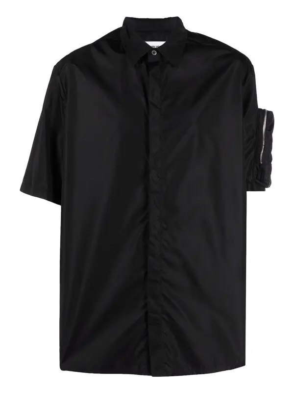 AMBUSH Short-sleeved Zip-pocket Shirt - Black