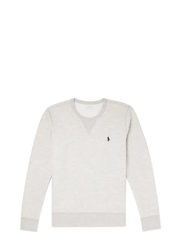 Polo Ralph Lauren Logo-embroidered Jersey Crewneck Sweatshirt - Gray