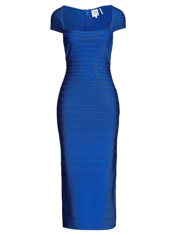 Herve Leger Bandage Midi Dress - Bright Blue