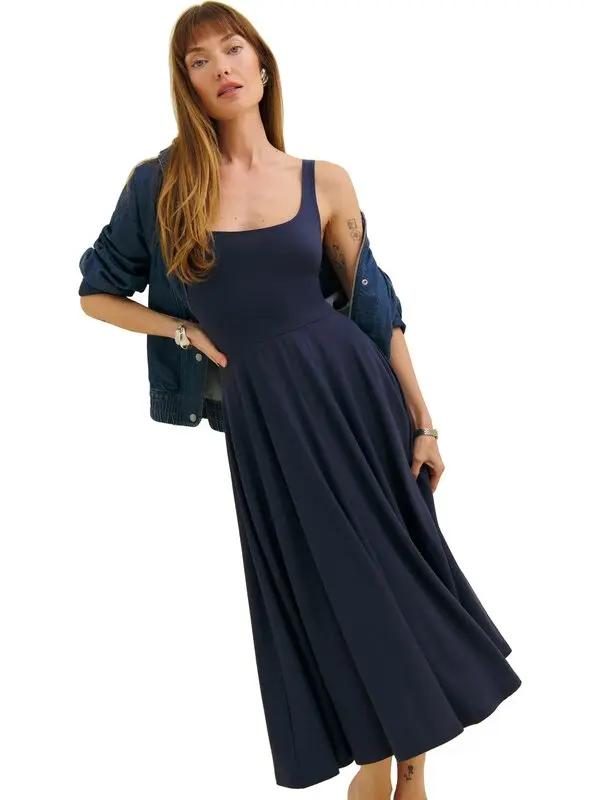 REFORMATION Rou Knit Dress - Blue