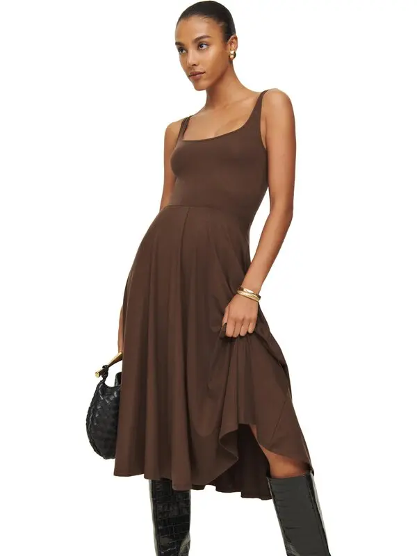 REFORMATION Rou Knit Dress - Brown