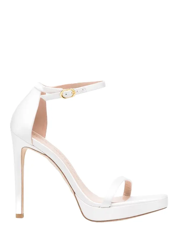 STUART WEITZMAN Nudist Disco 130mm Sandals - White