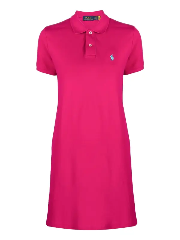Polo Ralph Lauren Embroidered Polo-pony Dress - Pink