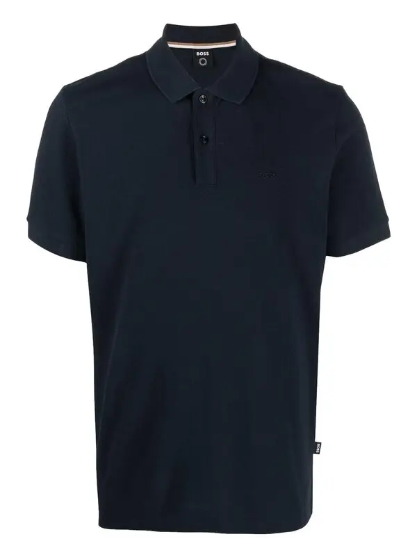 BOSS Embroidered Logo Polo Shirt - Blue