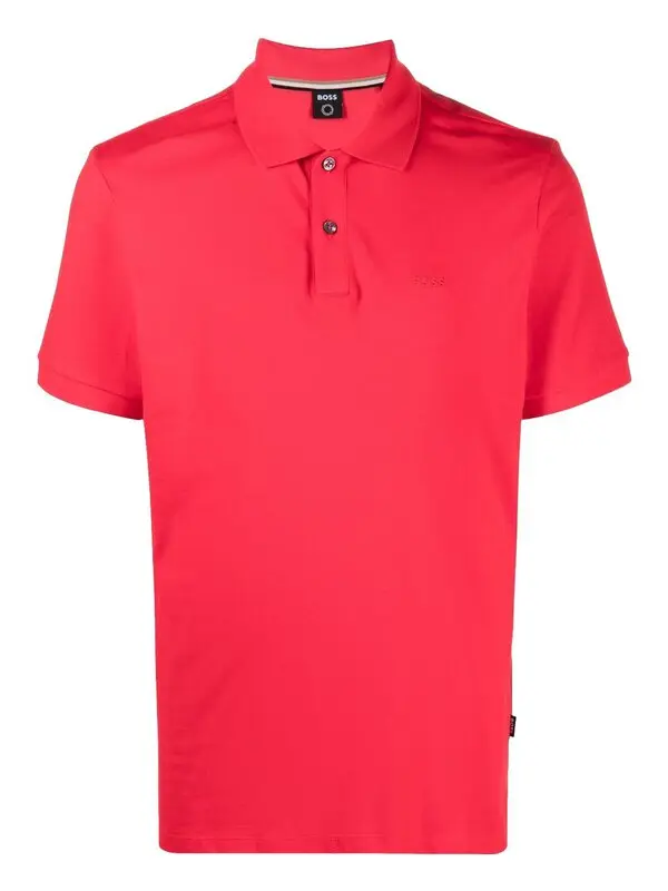 BOSS Embroidered Logo Polo Shirt - Red