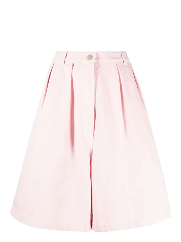 Raf Simons Pleated Denim Shorts - Pink